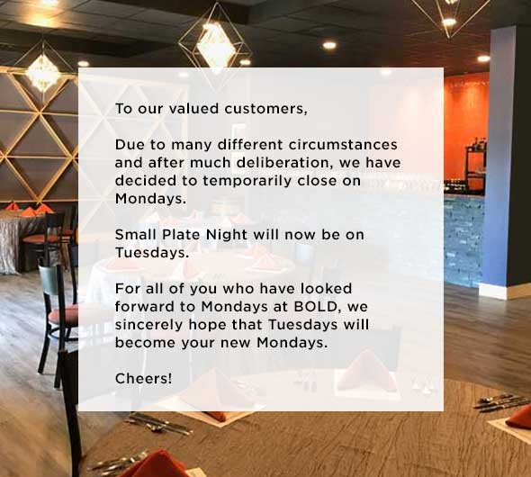 Closed-Mondays - BOLD